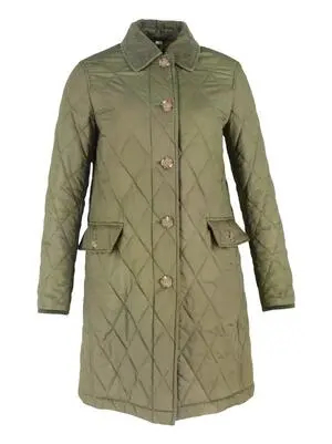 Burberry Quilted Corduroy Coat - Green