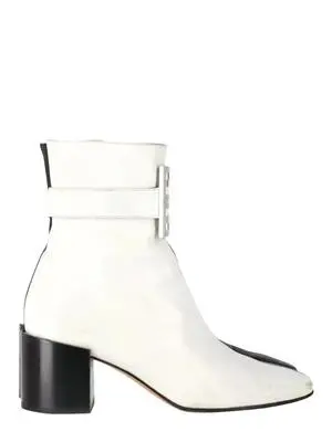 Givenchy 4g Buckle Ankle Boots - White