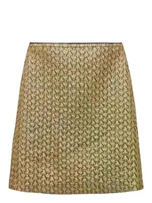Dorothee Schumacher Brocade Straight Midi Skirt - Yellow
