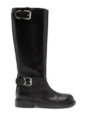 GIVENCHY Buckled Leather Boots