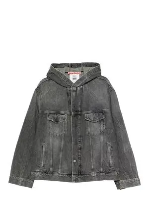 Acne Studios Hooded Denim Jacket - Grey