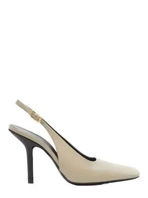 LANVIN Square-toe Slingback Pumps - Grey