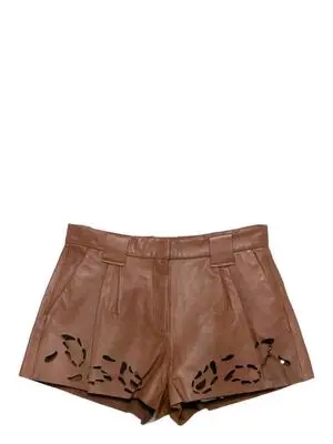 IRO PARIS Valvidia Cut-out Design Shorts - Brown