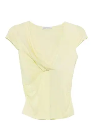Patrizia Pepe Draped T-shirt - Yellow