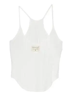 Patrizia Pepe Racerback Sleeveless Top - White