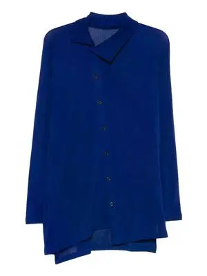 Y’s Button-up V-neck Cardigan - Blue