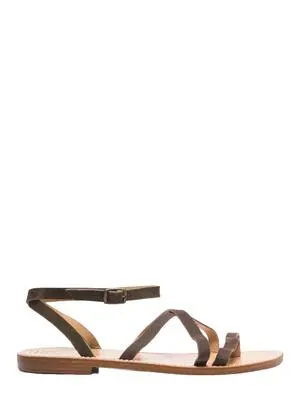 LA BOTTE GARDIANE Sauve Buckled Flat Sandals - Brown