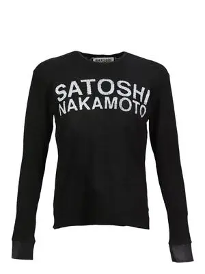 SATOSHI NAKAMOTO Logo Long-sleeve T-shirt - Black