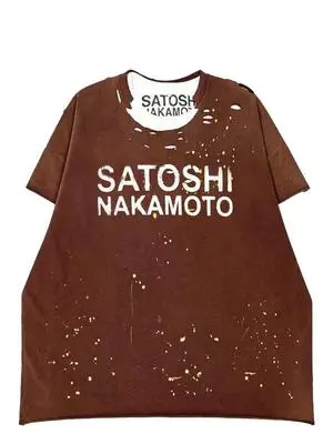 SATOSHI NAKAMOTO Thermal Long-sleeve T-shirt - Brown