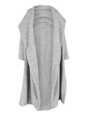 Max Mara Wool Open Long Coat - Grey