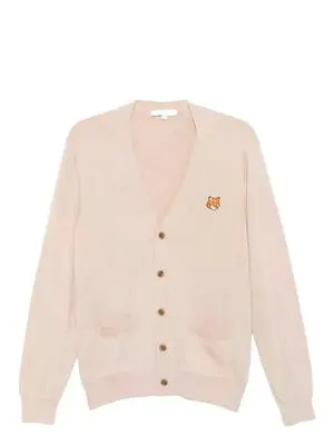 Maison Kitsuné Fox-motif Pocket Cardigan - Neutrals