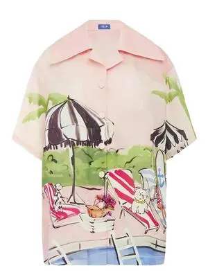 LEO LIN Printed Shirt - Pink