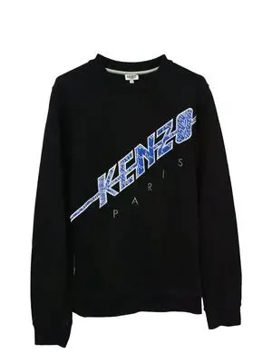 Kenzo Logo Long-sleeved Sweatshirt - Black