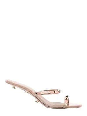 Valentino Garavani Rockstud Wedge Heeled Sandals - Neutrals