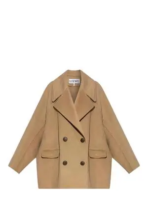 Loewe Double-breasted Coat - Brown