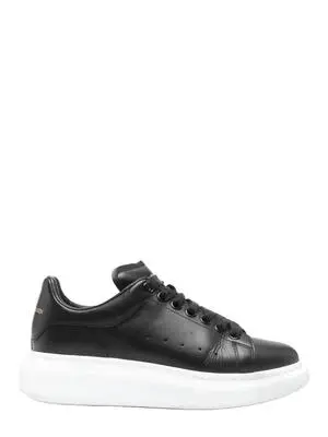 Alexander McQueen Lace-up Leather Sneakers - Black