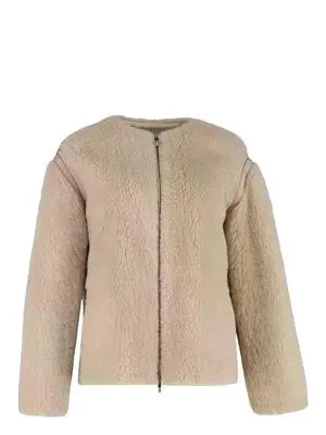Max Mara Grosgrain-trimmed Panno Jacket - Neutrals