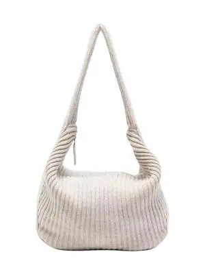 AYA MUSE Ribbed Zip Shoulder Bag