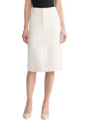 Jones New York Lexington Midi Pencil Skirt - White Sand
