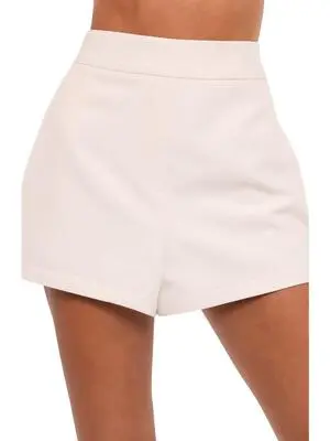 PETAL & PUP Tailored Pull-on Suiting Shorts - Cream
