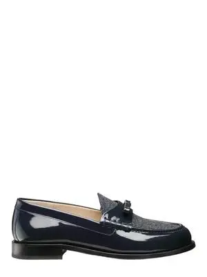 STUART WEITZMAN Lottie Bow Round-toe Loafers - Blue