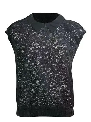 Sandro Lace Detailed Blouse - Black