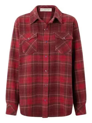 GOD’S TRUE CASHMERE Checked Cashmere Shirt - Red