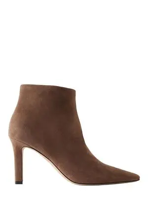 THE ROW Carla Suede Ankle Boots - Brown