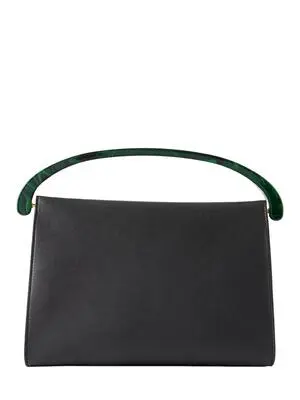 Dries Van Noten Leather Shoulder Bag - Black