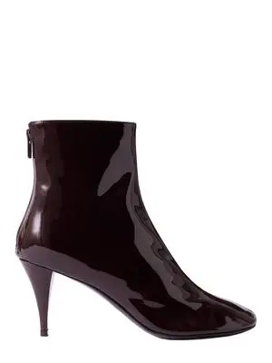 Proenza Schouler Glove Patent-leather Ankle Boots - Burgundy