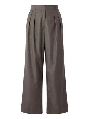 Loulou De Saison Sbiru Pleated Wool-twill Trousers - Brown
