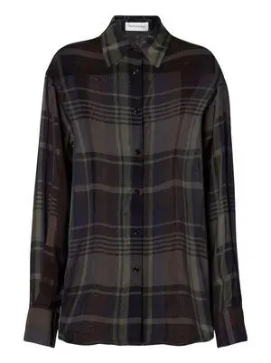 THE FRANKIE SHOP Peri Sheer Plaid Shirt - Multicoloured