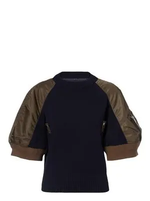 Sacai Paneled Top - Blue