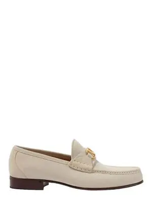 Valentino Garavani Vlogo Suede Loafers - White