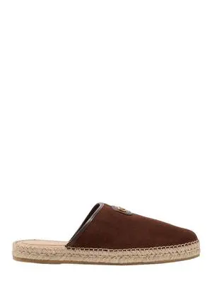 Valentino Garavani Vlogo Suede Mules - Brown