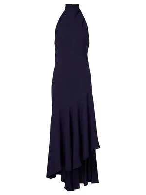 Alaïa Asymmetric Halterneck Maxi Dress - Purple