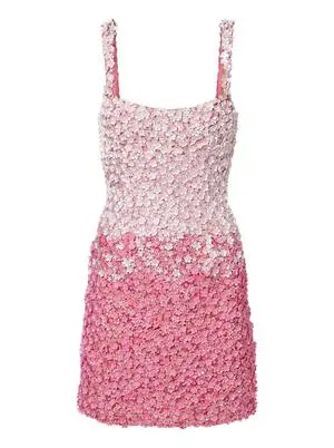 LA FUORI Là Fuori Sequined Ombré Minidress - Pink