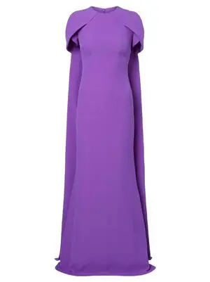 Safiyaa Ginko Caped Gown - Purple