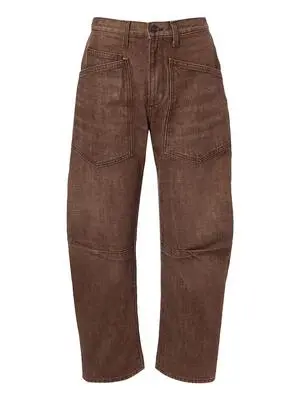 NILI LOTAN Shon Barrel-leg Jeans - Brown