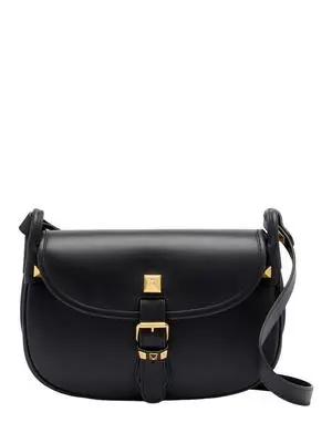 Valentino Garavani Flaneuse Rockstud Medium Leather Crossbody Bag - Black