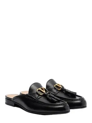 VALENTINO Vlogo Tasseled Leather Mules