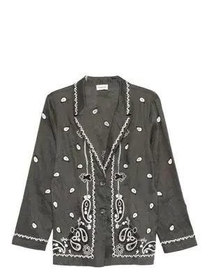 P.a.r.o.s.h Paisley-embroidered Shirt - Grey