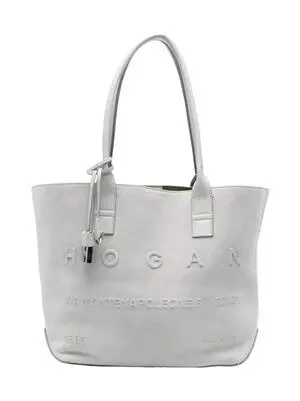 Hogan Embossed Lettering Tote Bag - Grey