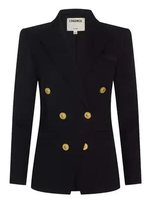 L'Agence Kyomi Button Blazer - Black