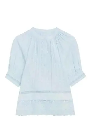 Ulla Johnson Faye Puff-sleeve Top - Blue