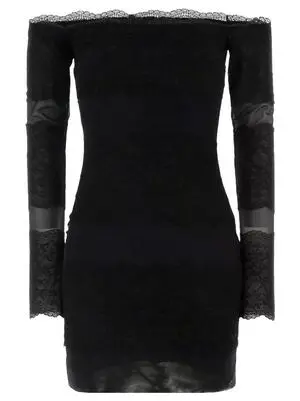 Blumarine Lace-trim Mini Dress - Black