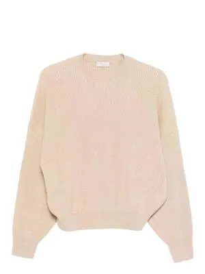 Brunello Cucinelli Ribbed Crew-neck Sweater - Neutrals