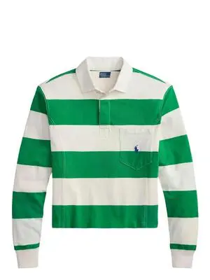 Polo Ralph Lauren Striped Patch Pocket Rugby Shirt - Green