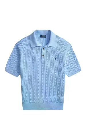 Polo Ralph Lauren Cable-knit Polo Shirt - Blue