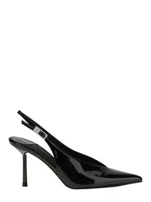 LE SILLA Pointed Buckled Slingback Heeled Pumps - Black